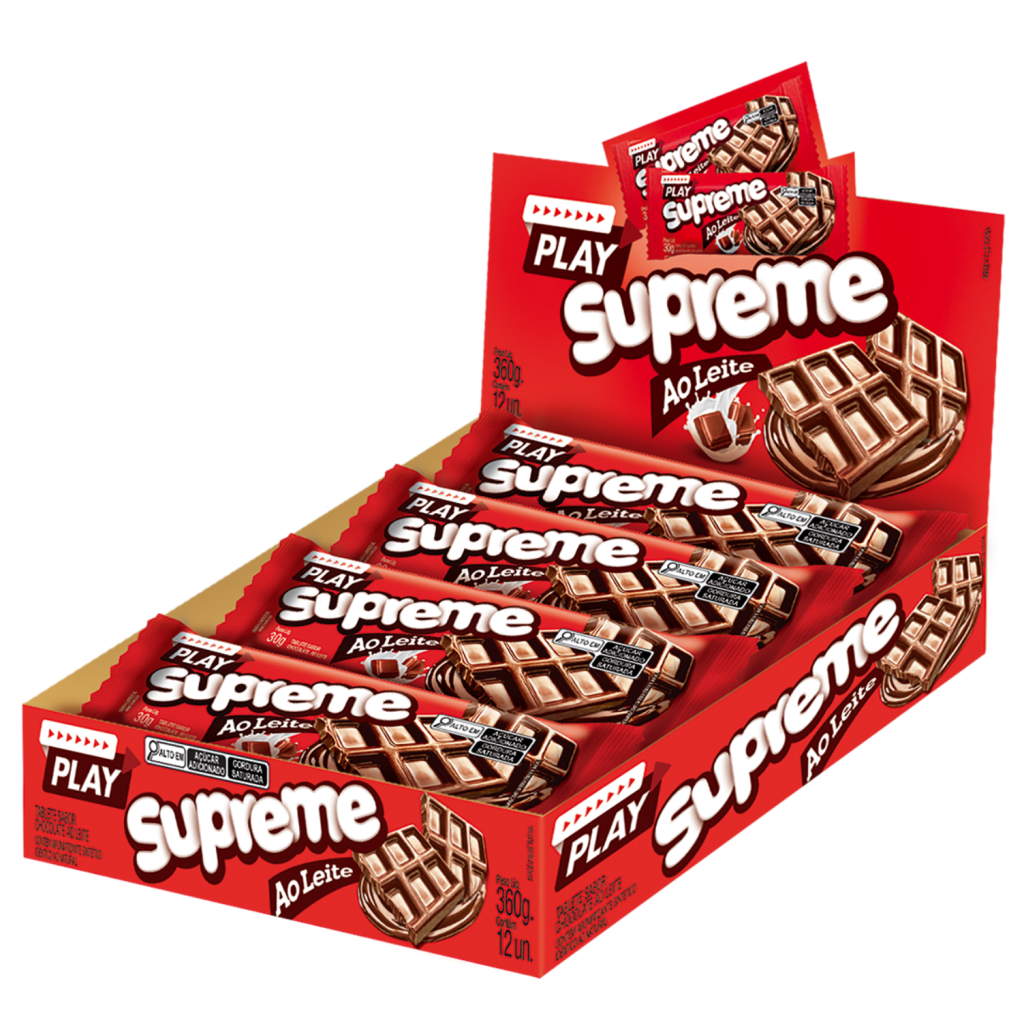 Supreme Play Ao leite 30g - display - Dumdum Chocolates